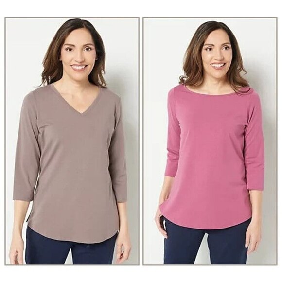 Belle by Kim Gravel | Tops | Belle By Kim Gravel Tripleluxe Knit Set Of ...